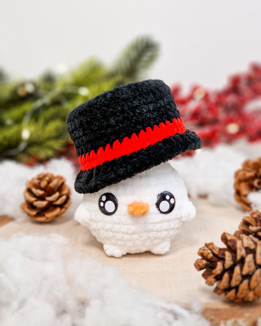 Snowman Pop-it Fidget Plushie, Small Crochet Plushie for Teens, Fun ...