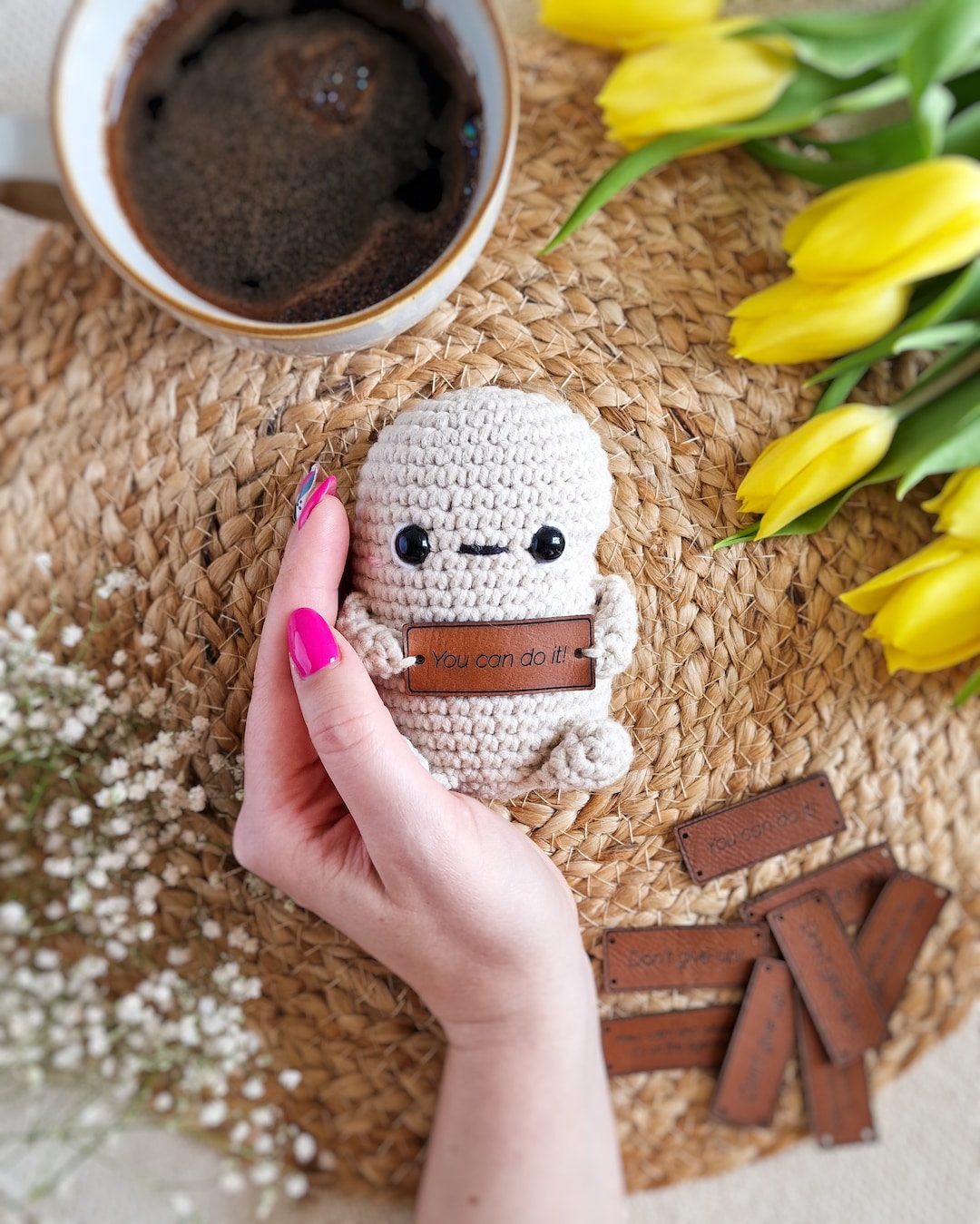 Positive Potato Desk Buddy, Motivational Desk Decoration, Cute Gift for ...