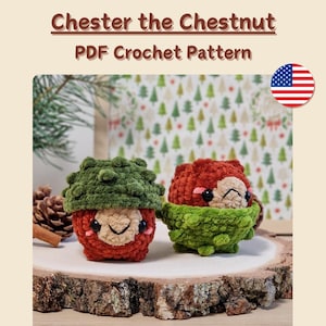 Easy No Sew Crochet Chestnut Pattern, Cute Plush Home Decoration ...
