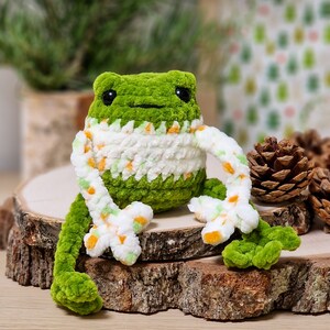 Small Frog in Sweater Plushie, Cozy Handmade Plush Desk Buddy ...