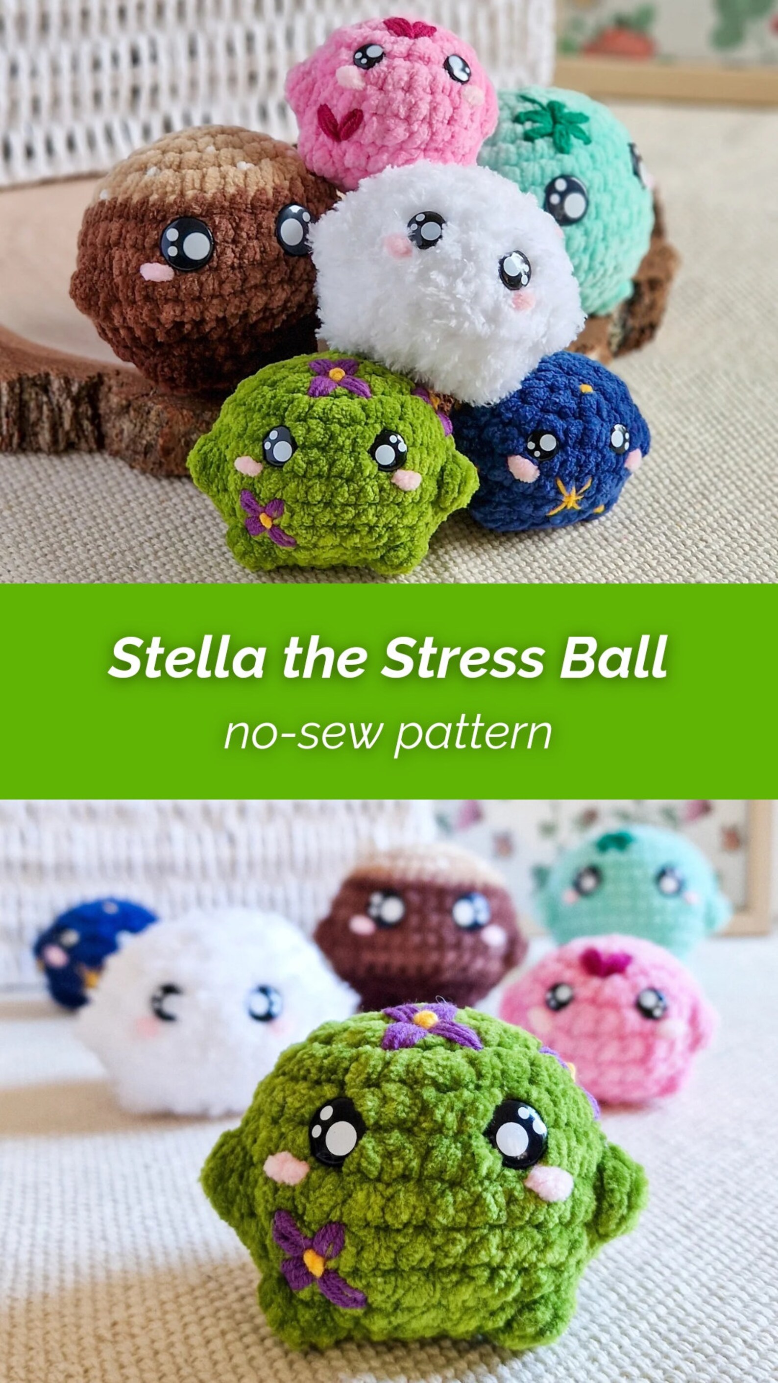 Stress Ball Crochet Pattern, Easy No Sew Amigurumi Pattern, Quick ...