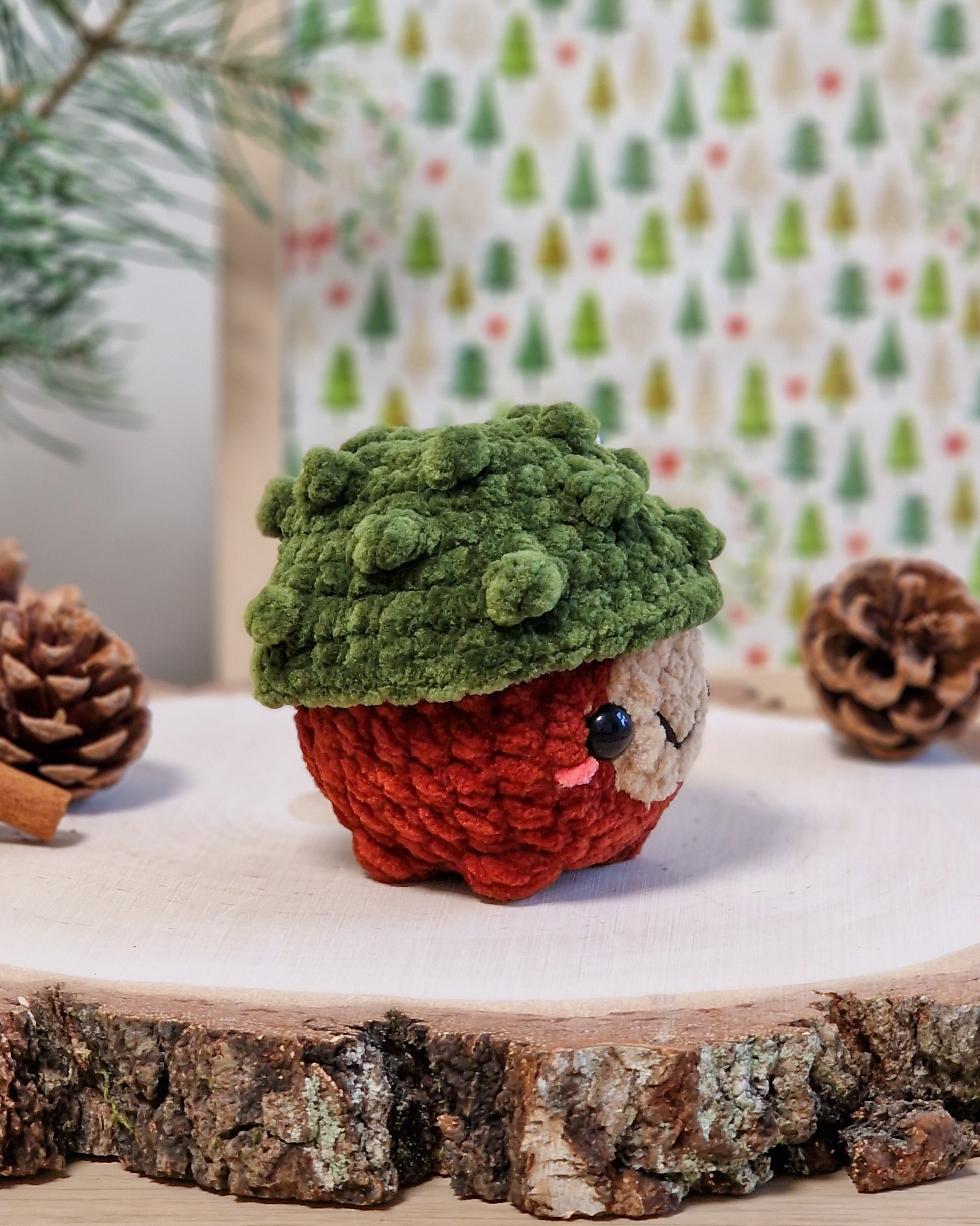 Handmade Chestnut Plushie, Small Soft Plush Desk Toy With Removable ...