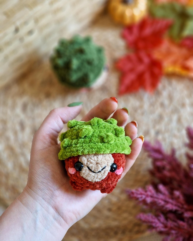 Handmade Chestnut Plushie, Small Soft Plush Desk Toy With Removable ...