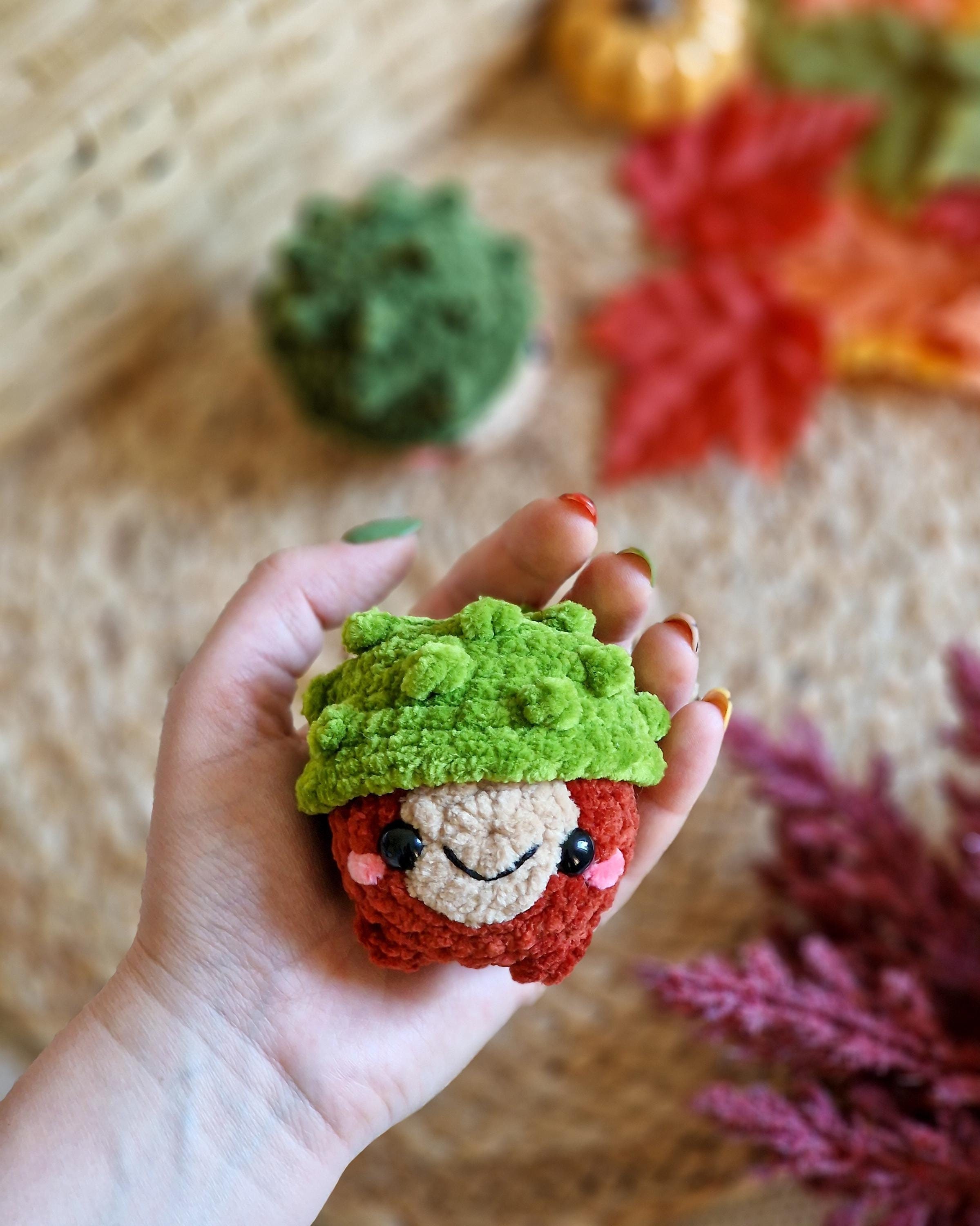Handmade Chestnut Plushie, Small Soft Plush Desk Toy With Removable ...