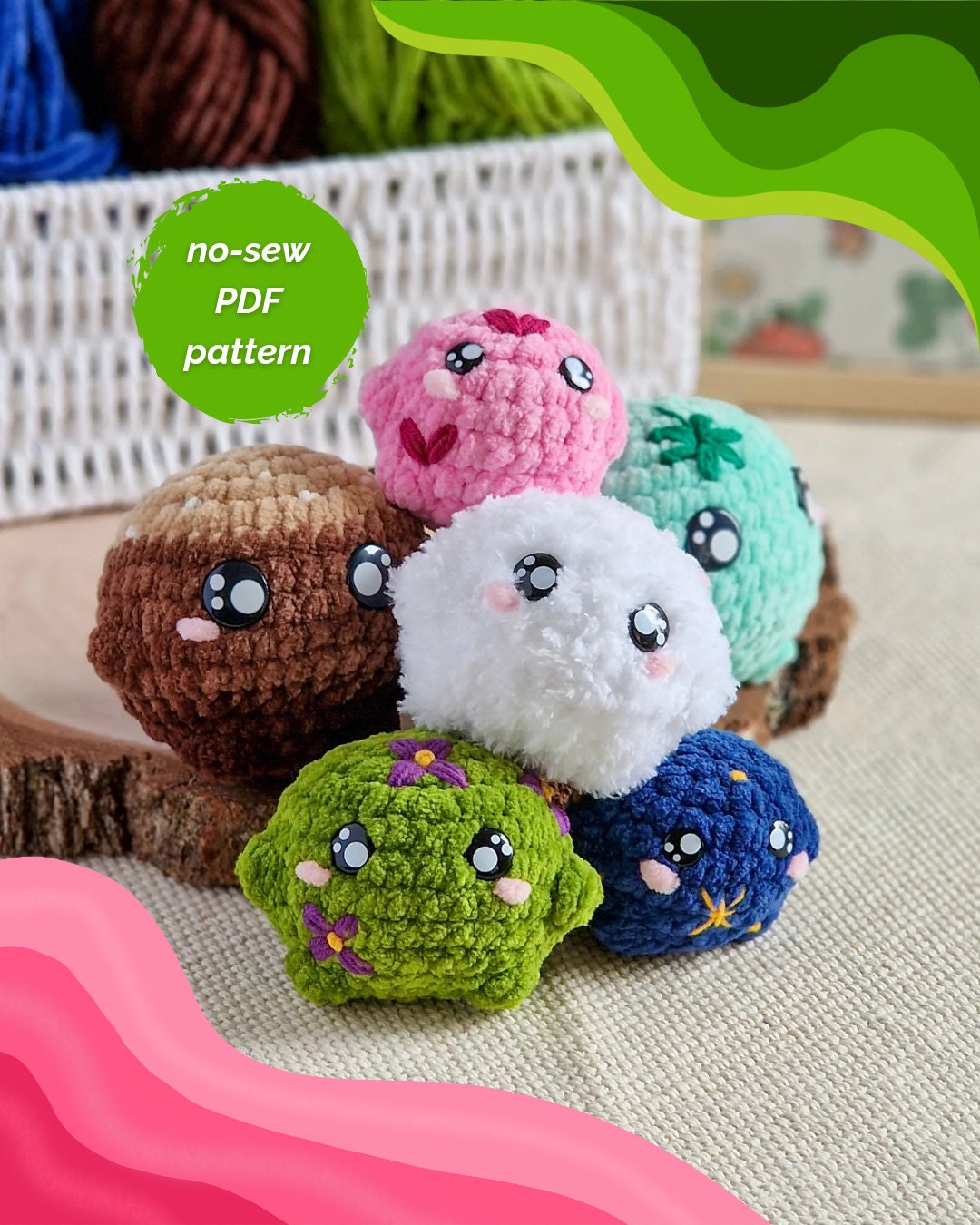 Stress Ball Crochet Pattern, Easy No Sew Amigurumi Pattern, Quick ...