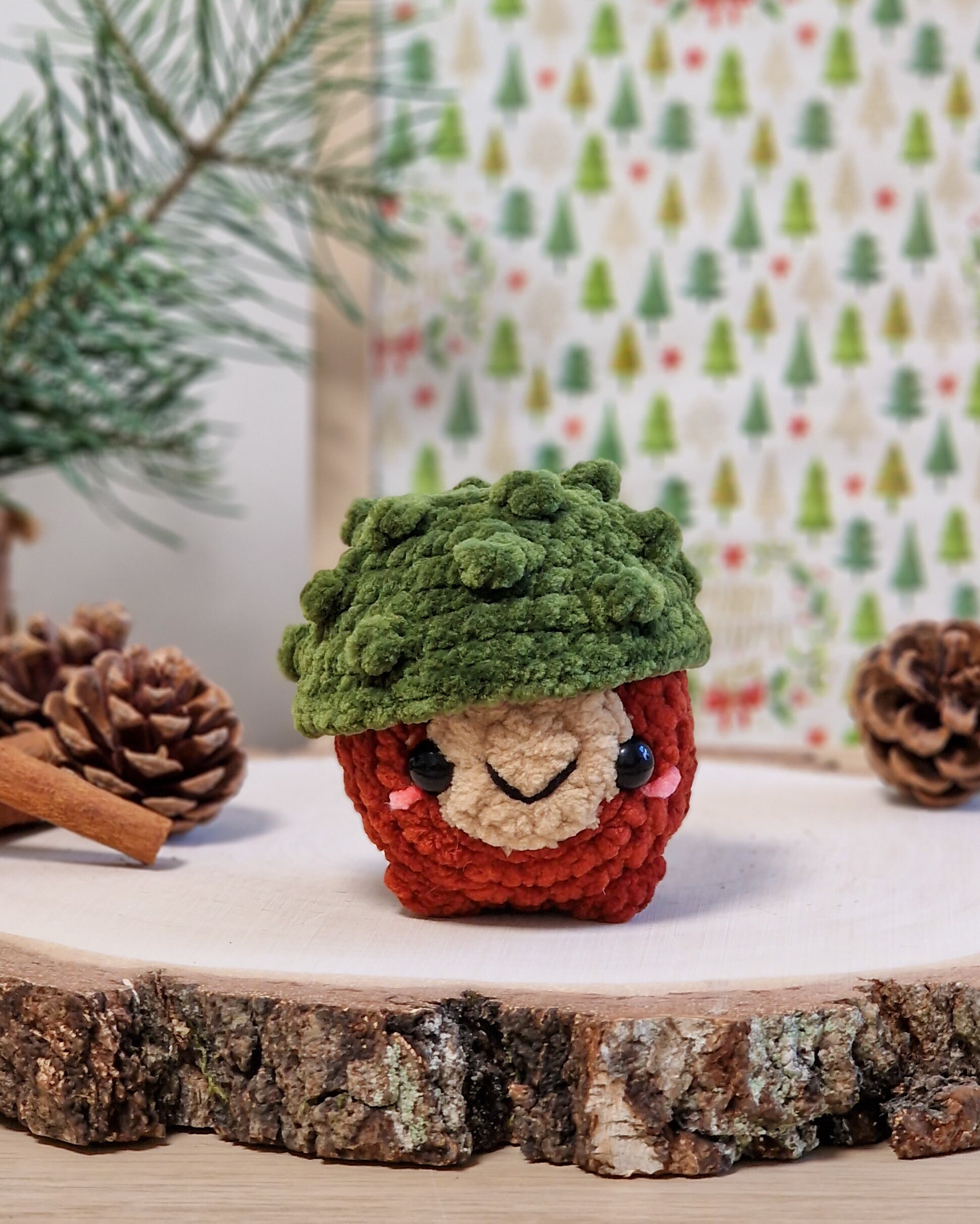 Handmade Chestnut Plushie, Small Soft Plush Desk Toy With Removable ...