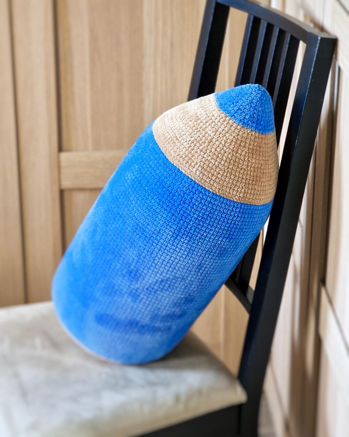 Big Blue Crayon Pillow, Pencil Crayon Pillow, Fun Playroom Decor ...