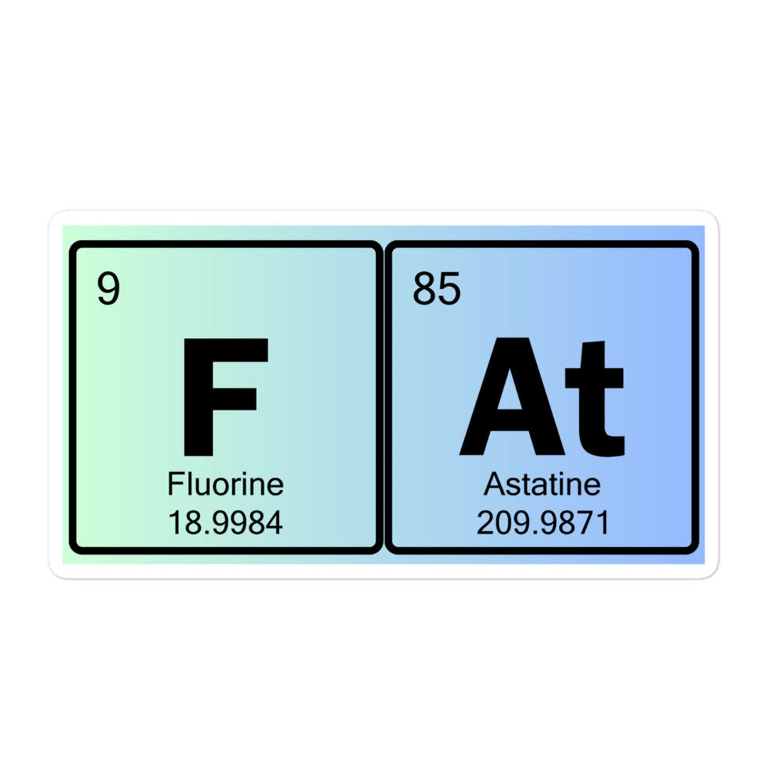 Chemistry: Sticker "fat" - Etsy
