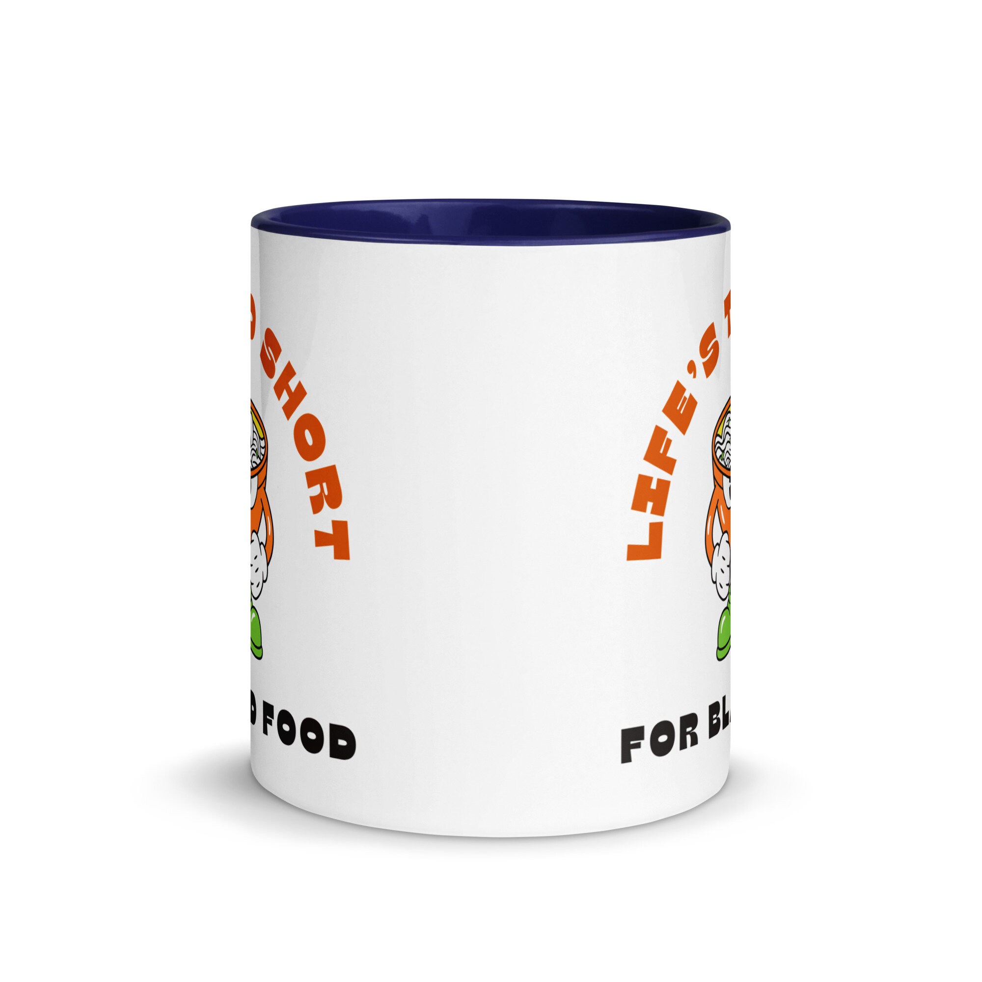 Life's Too Short for Bland Food Mug With Color Inside - Etsy