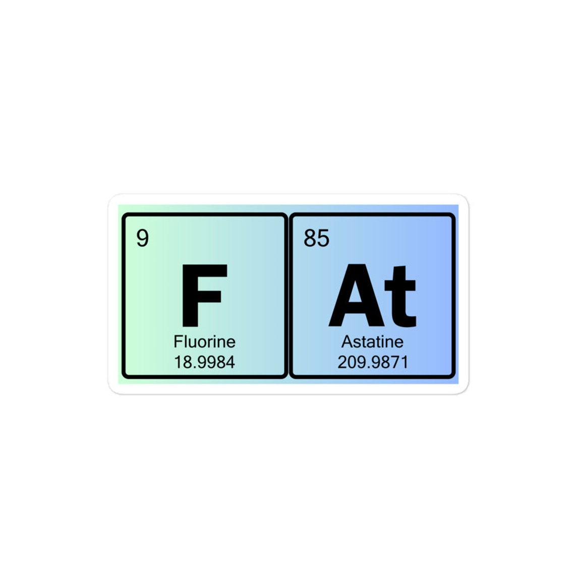 Chemistry: Sticker "fat" - Etsy