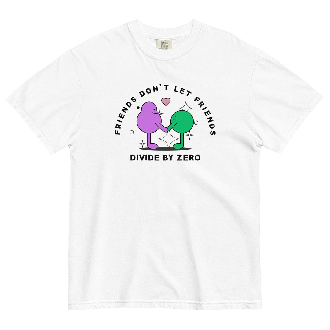 Math: Friends Don't Let Friends Divide by Zero Sticker T-shirt - Etsy
