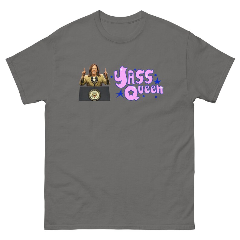 Kamala Harris Election 2024 Drag Queen YASS QUEEN Unisex Classic Tee ...