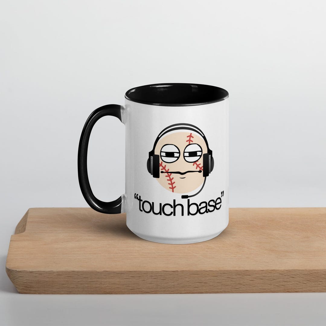 Work Humor: Touch Base Mug With Color Inside - Etsy