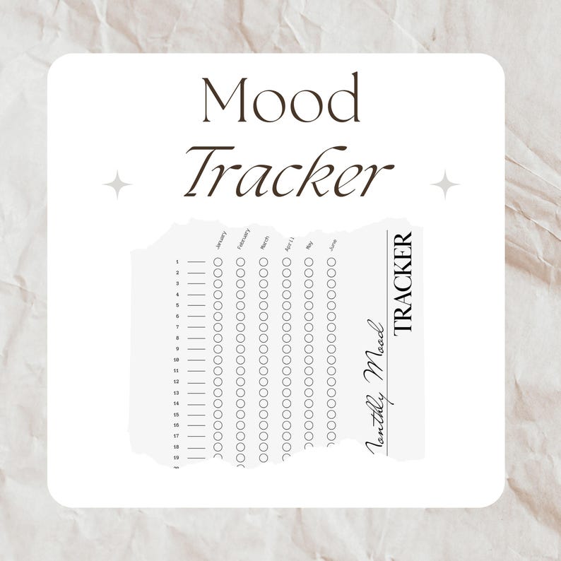 2025 Monthly Mood Tracker Printable PDF, A Year in Pixels, Printable ...