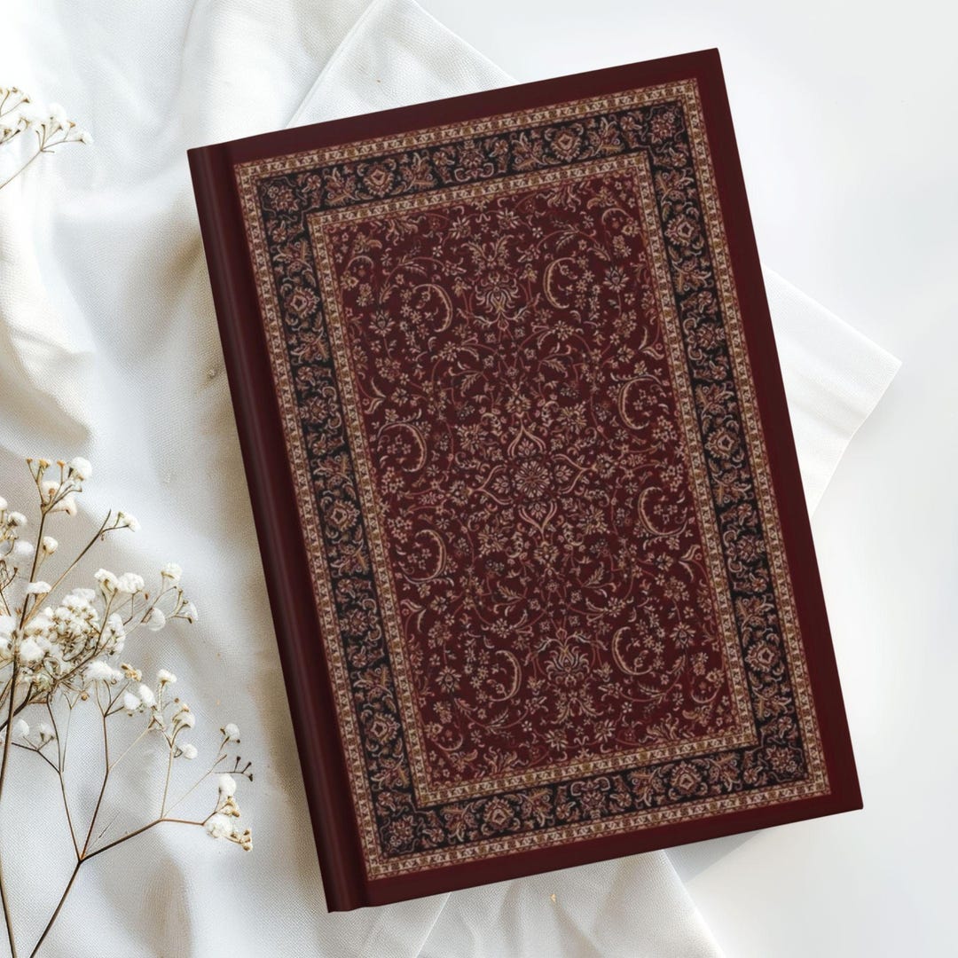 Ethnic Turkish Rug Pattern Burgundy Hardcover Journal, Turkish Ethnic ...