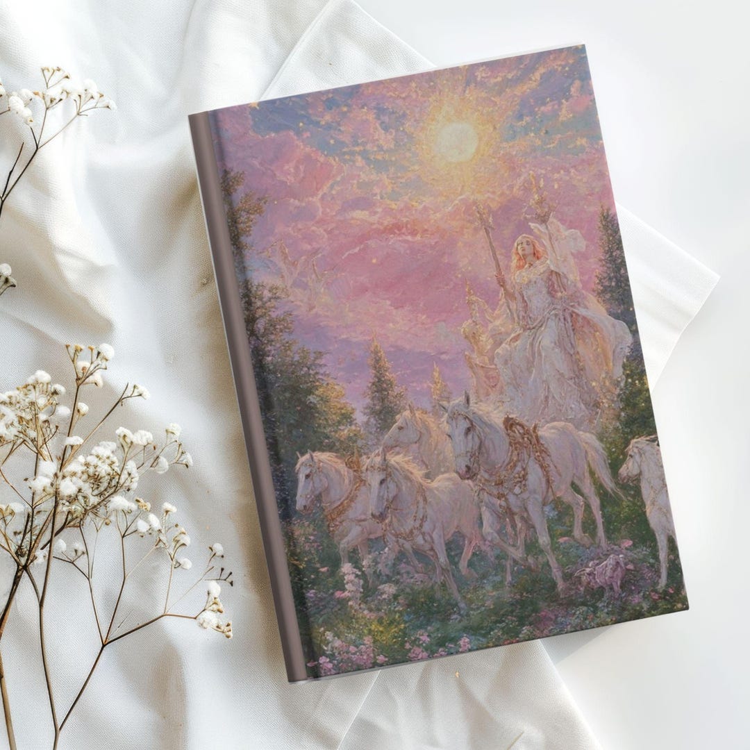 Fairycore Hardcover Journal: Whimsical Princess Horses, Dreamy Pink ...
