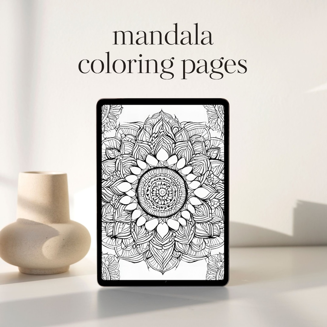 60 Mandala Coloring Pages, Healing Art Therapy Coloring, Stress Relief ...