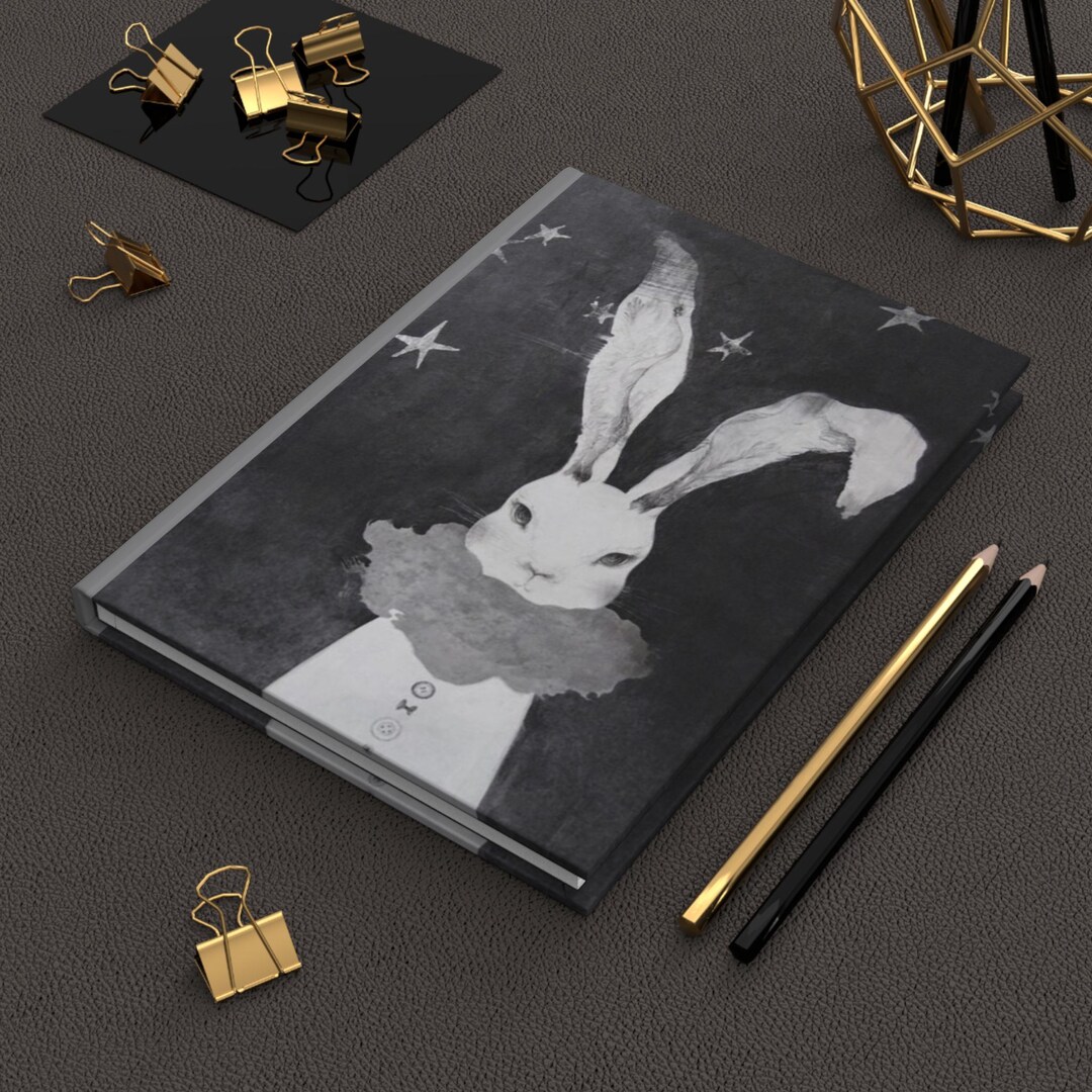 Scary Bunny Hardcover Journal: Spooky Halloween Lined Diary Notebook ...