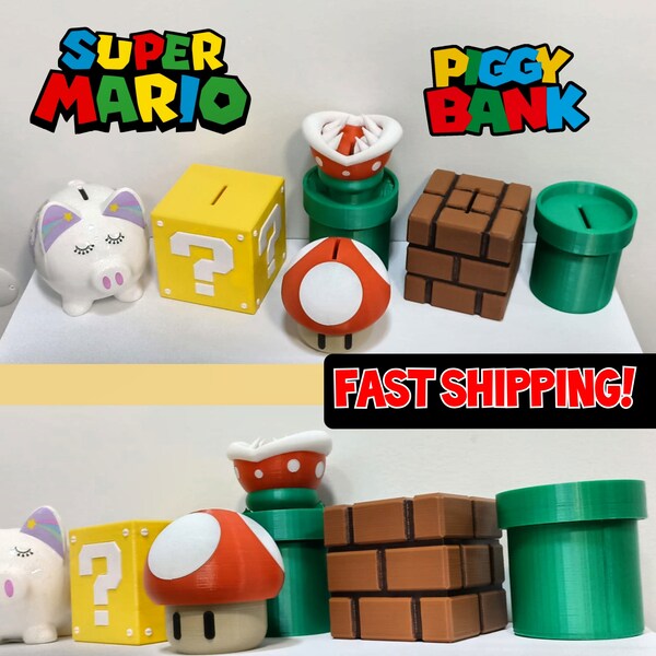 Super Mario Piggy Bank - Etsy