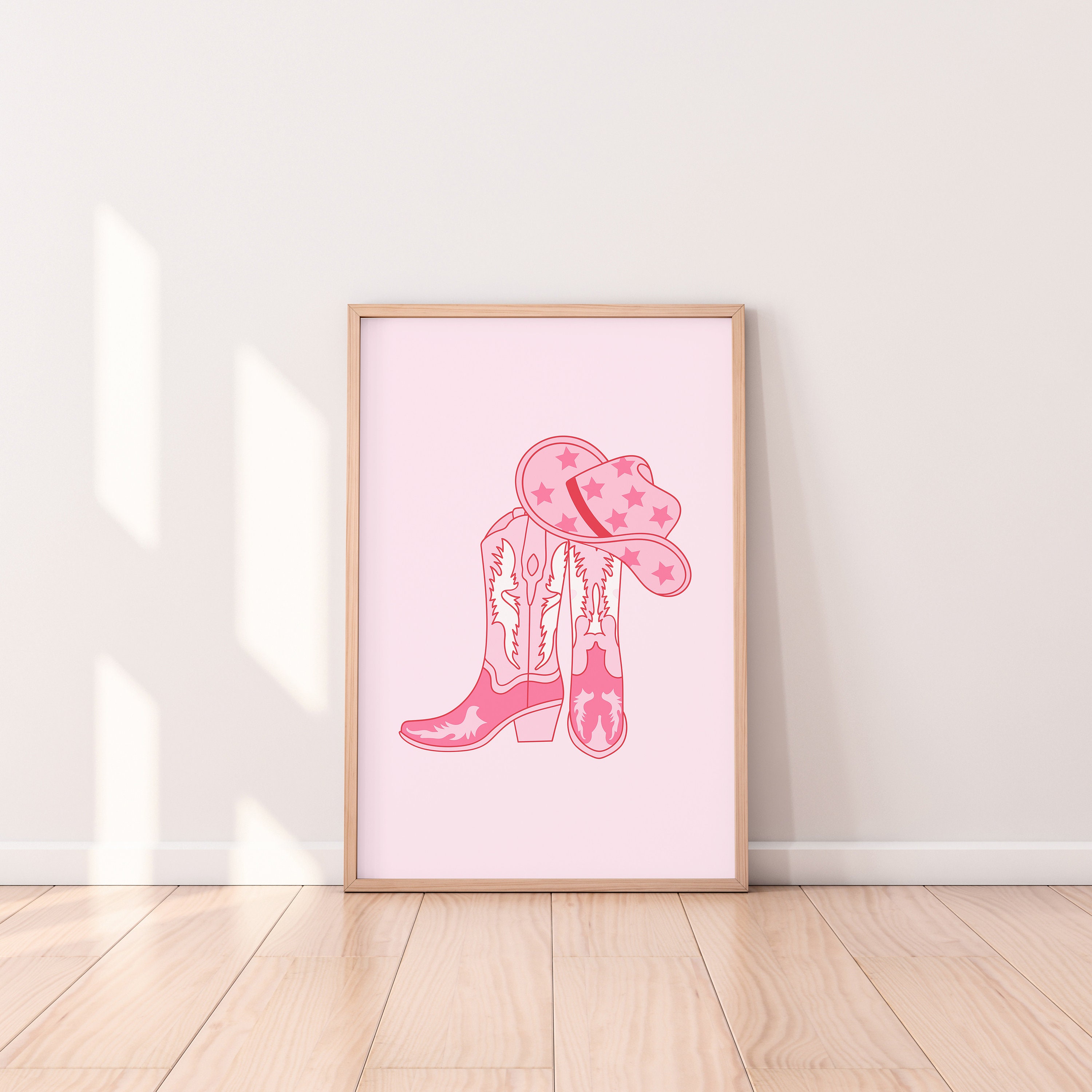 Cowgirl Poster Prints Cowgirl Poster Pink Cowgirl Boots - Etsy
