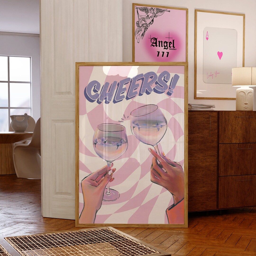 Cheers Wall Art, Retro Bar Poster, Cheers Poster, Bar Cart Poster ...