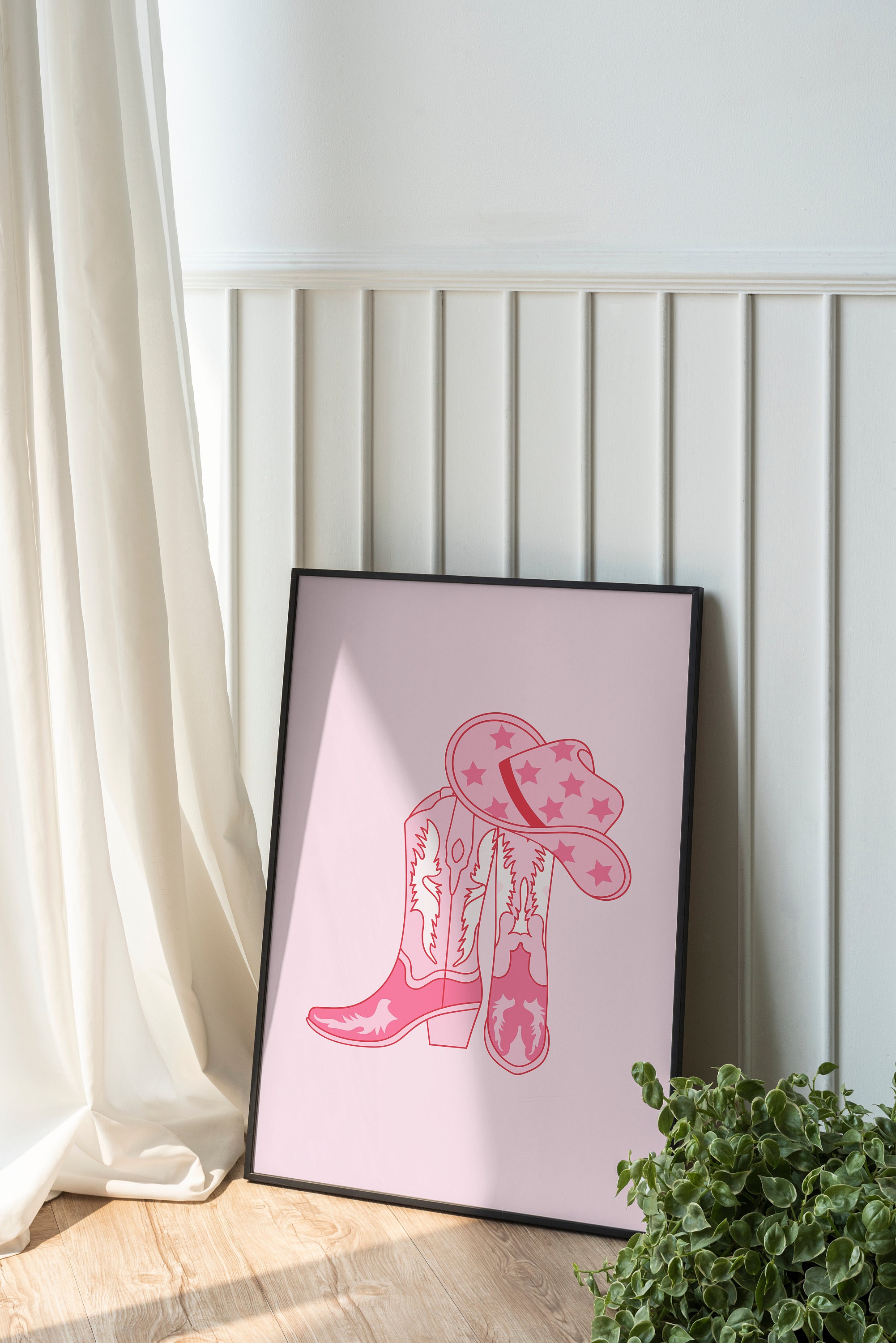 Cowgirl Poster Prints Cowgirl Poster Pink Cowgirl Boots - Etsy