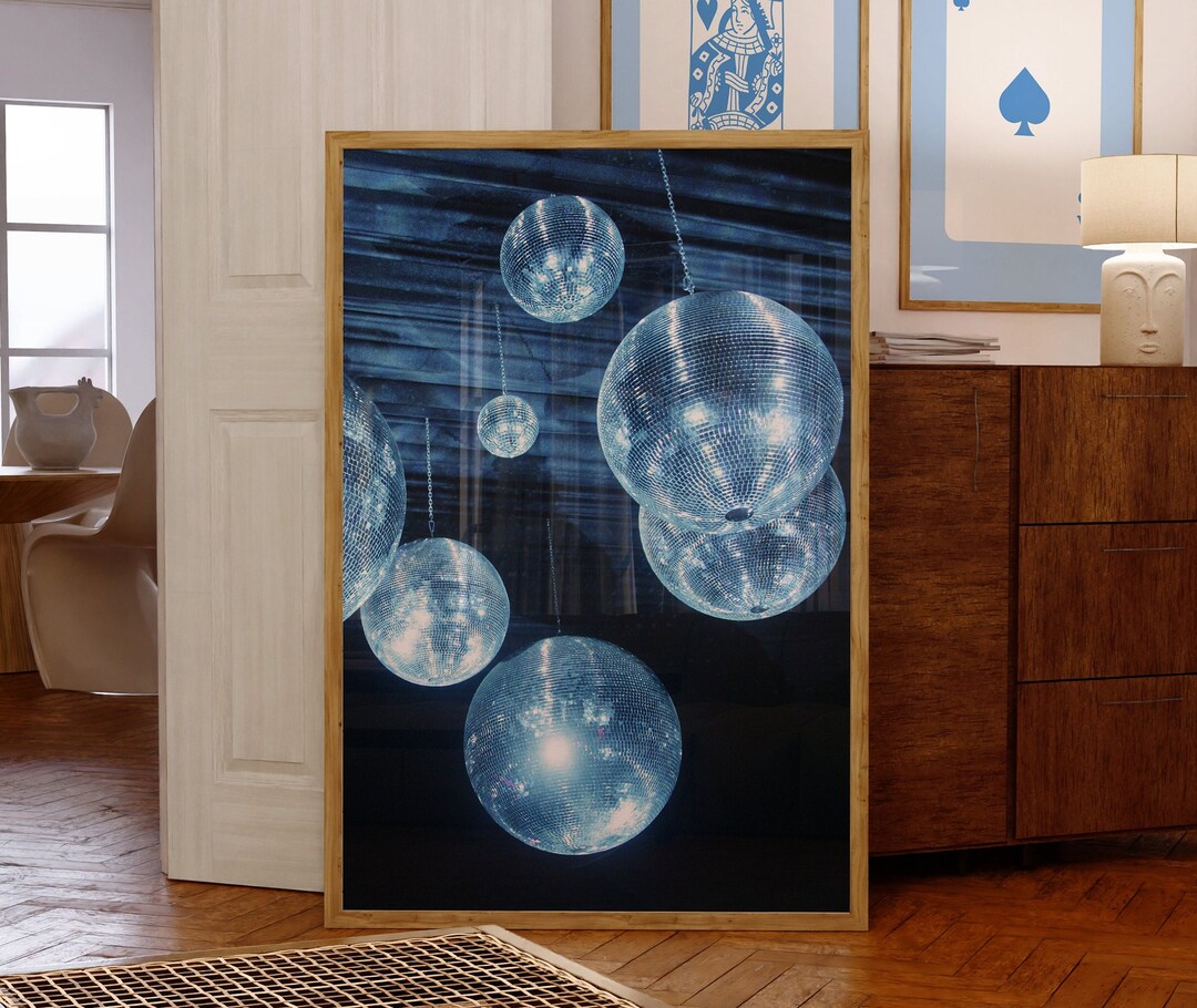 Disco Ball Print, Maximalist Wall Art Digital Download, Funky Disco ...