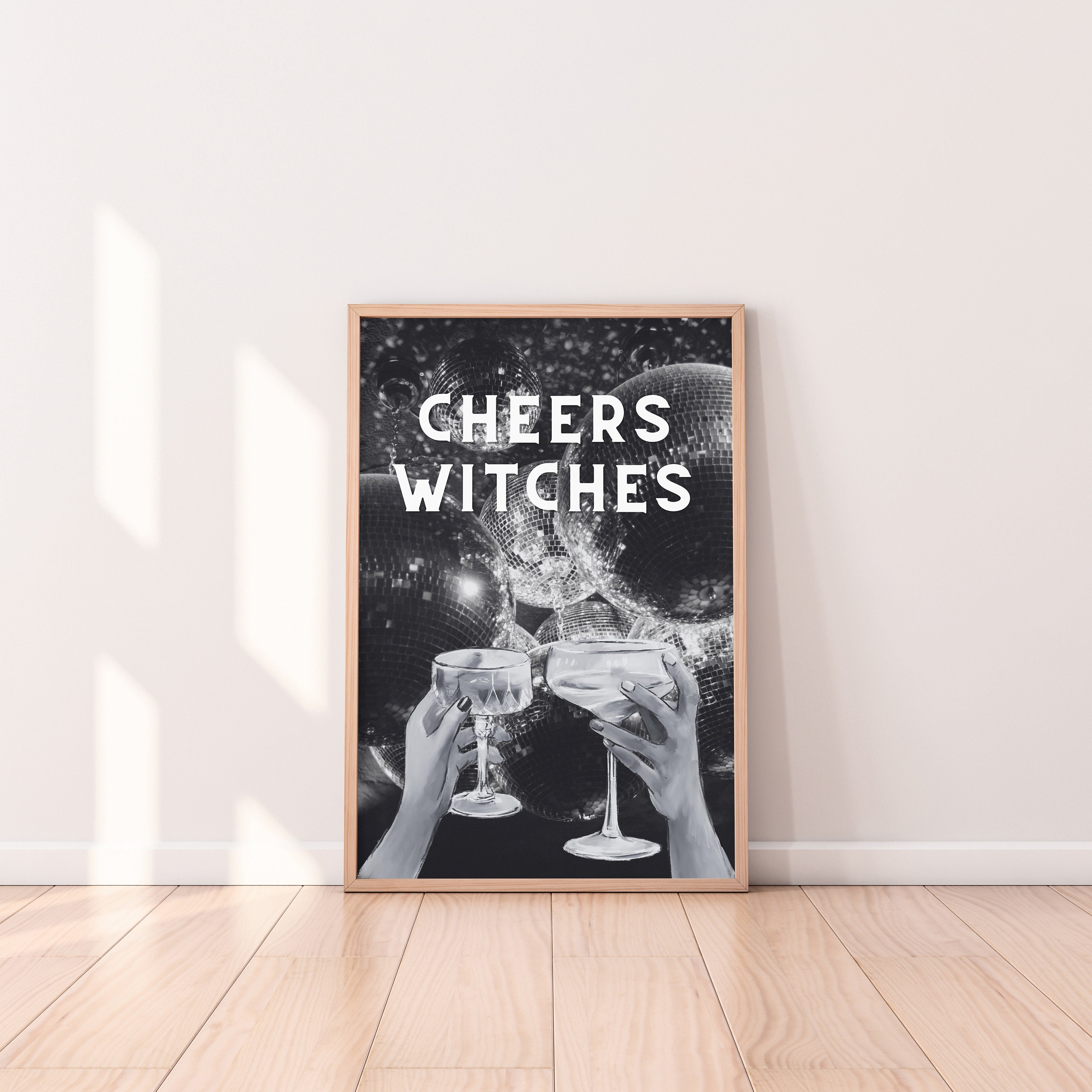 Cheers Witches Halloween Retro Bar Poster, Cheers Wall Art, Y2k, Bar ...