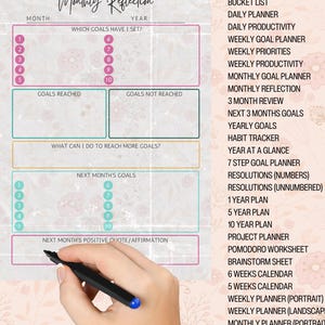 Ultimate Floral 2025 Life Planner 32-page Comprehensive Goal ...