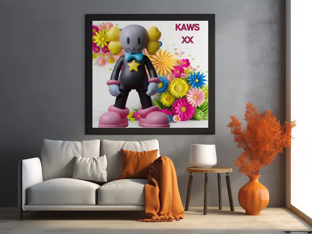 Kaws Flowers Floral Printable Kaws Colorful Painting Printable Wall Art ...