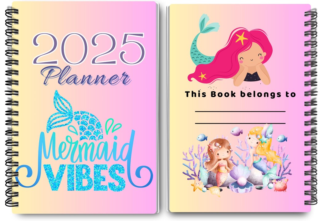 MERMAID 2025 PLANNER, 2025 Mermaid Vibes Planner Unleash Your Inner Sea ...