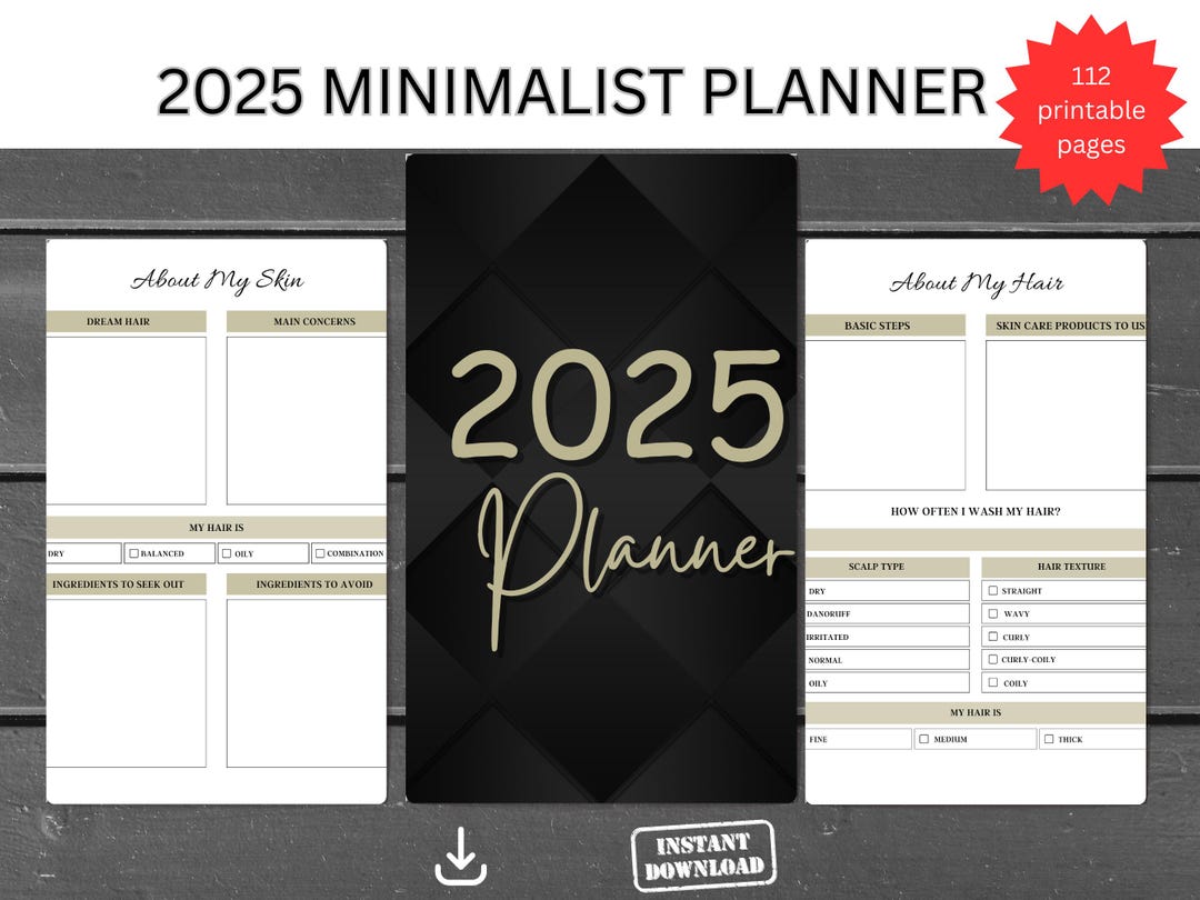 Minimalist Planner 2025, 2025 Digital Planner: Self-care, Productivity ...