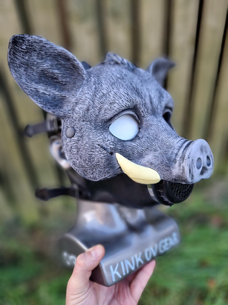 Boar Gas Mask With Removable Rubber Foam Animal Headpiece. Cosplay Pet ...