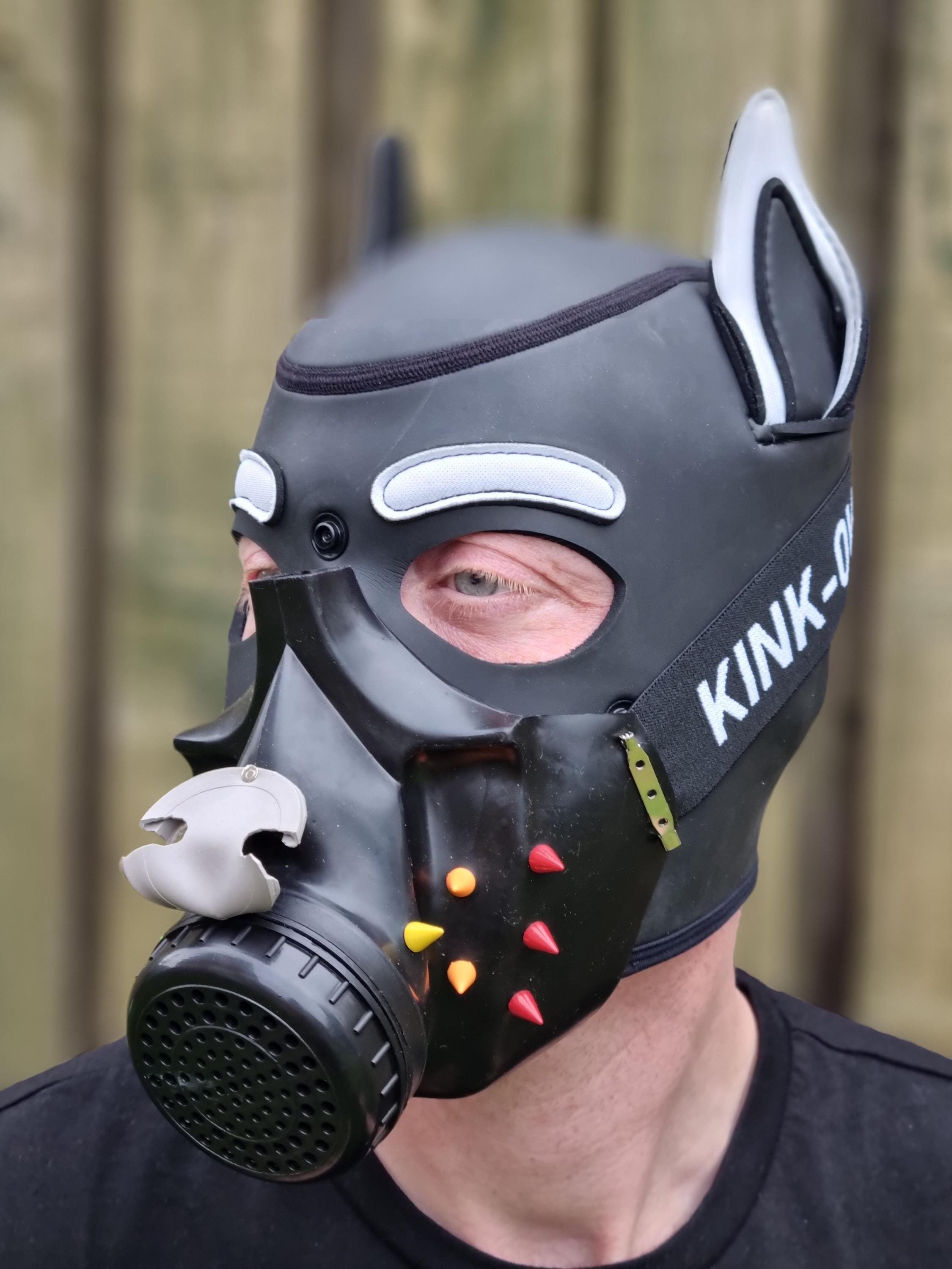 KOG Rubber Pup Muzzle With Custom Colour Spike Whiskers. Mr S K9 ...