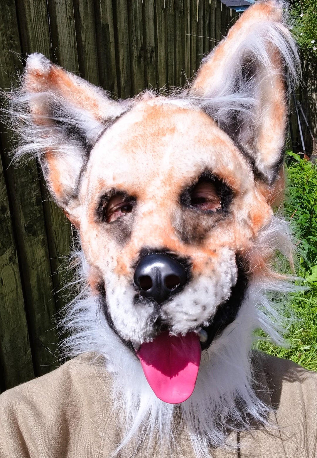 Furry Latex Pup Hood German Shepherd Dog Rubber Mask Fursuit Fursona ...