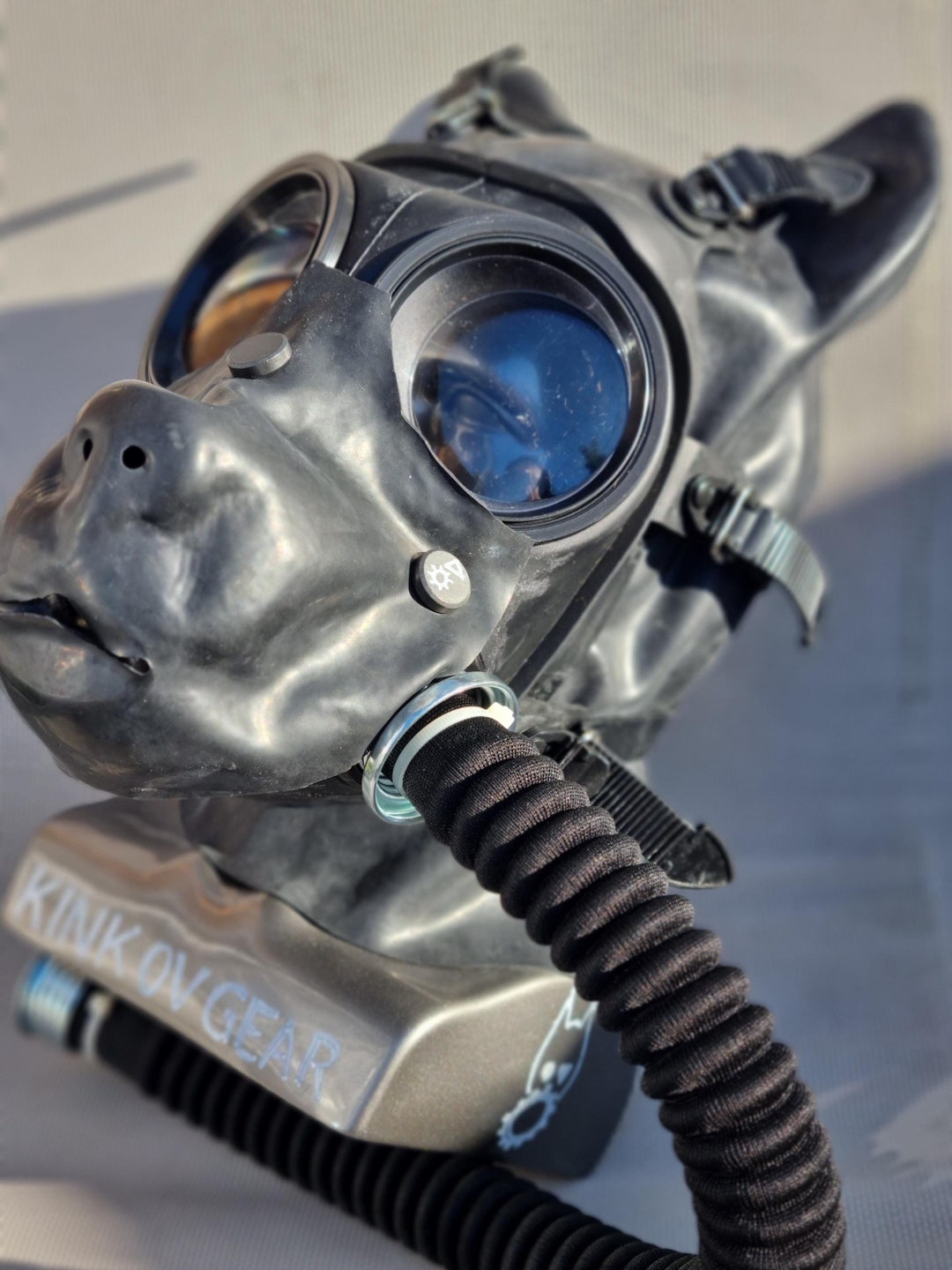 Doggy Latex Pup Hood With Rubber Gas Mask Choice. Dog Mod Faceless ...