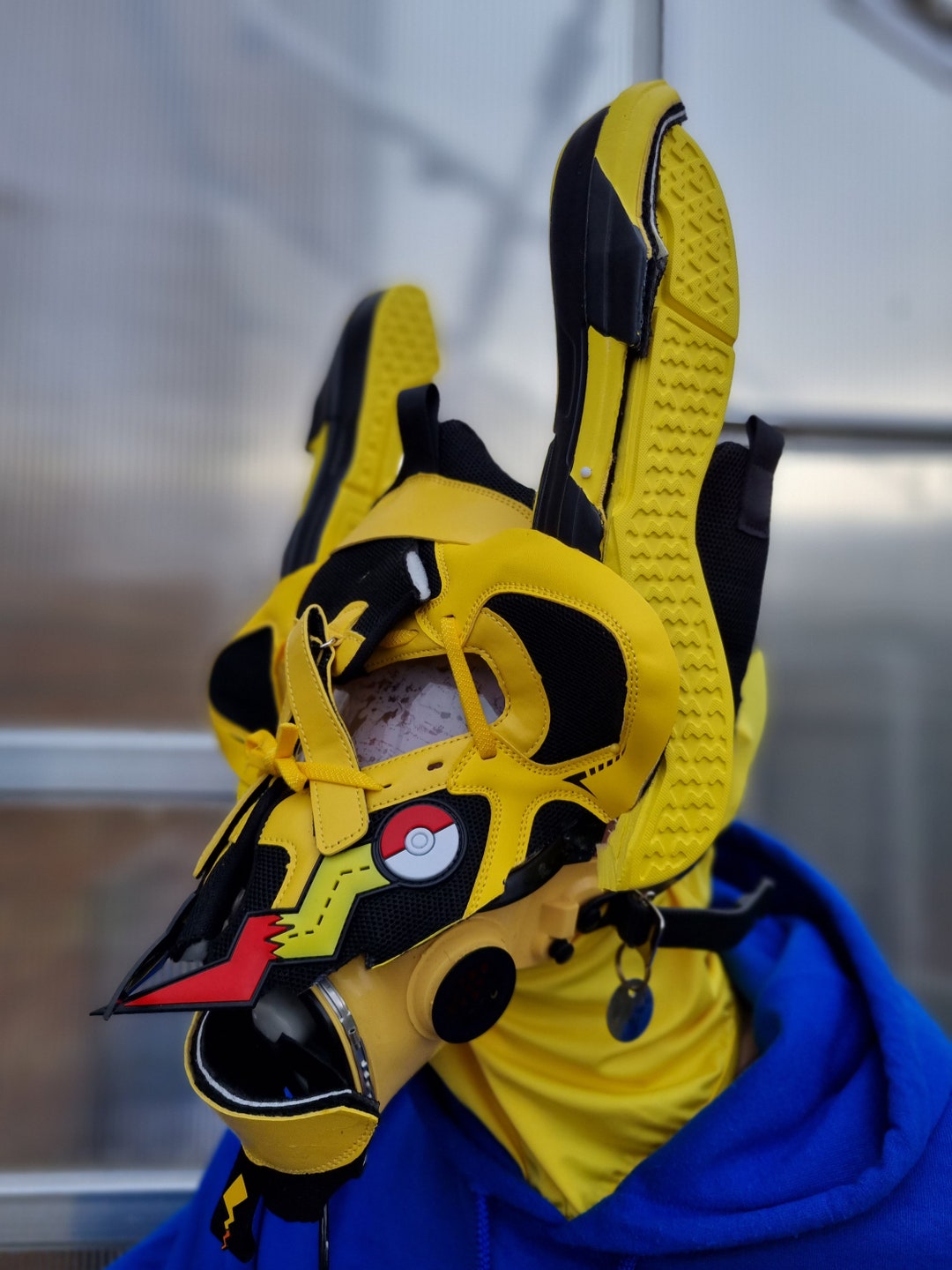 Pikachu Pokémon Yellow Sneaker Gundam Rubber Gas Mask Scott Phantom ...