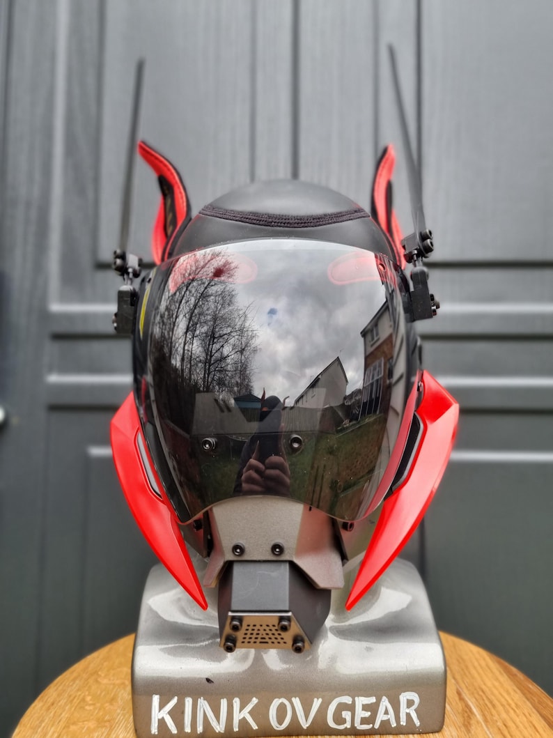 Cyberpunk Pup Helmet W/antennas & Balaclava. Futuristic Dog Mask. Puppy ...