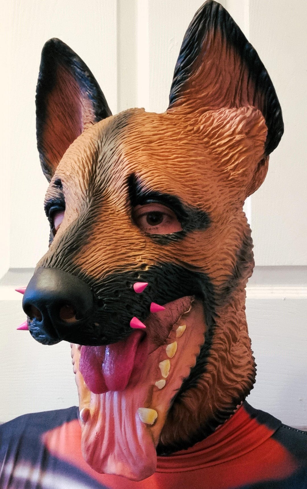 German Shepherd Moulded Latex Dog Mask Rubber Pup Puppy Play Hood W ...