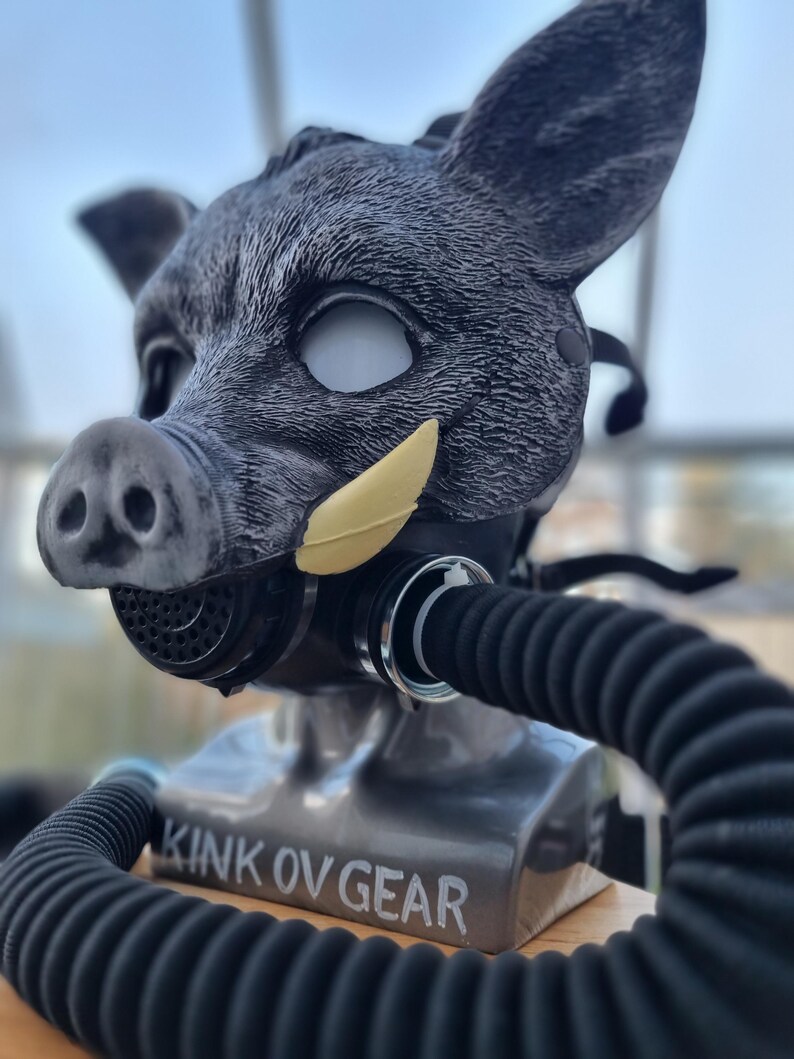 Boar Gas Mask With Removable Rubber Foam Animal Headpiece. Cosplay Pet ...