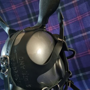 Genuine Leather Pup Punk Rubber Gas Mask. Puppy Play. Steampunk. Gay ...