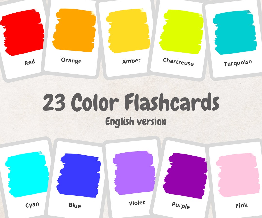 Color Flashcards | Printable | Montessori Material | Homeschool ...