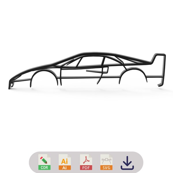 Ferrari F40 Svg - Etsy