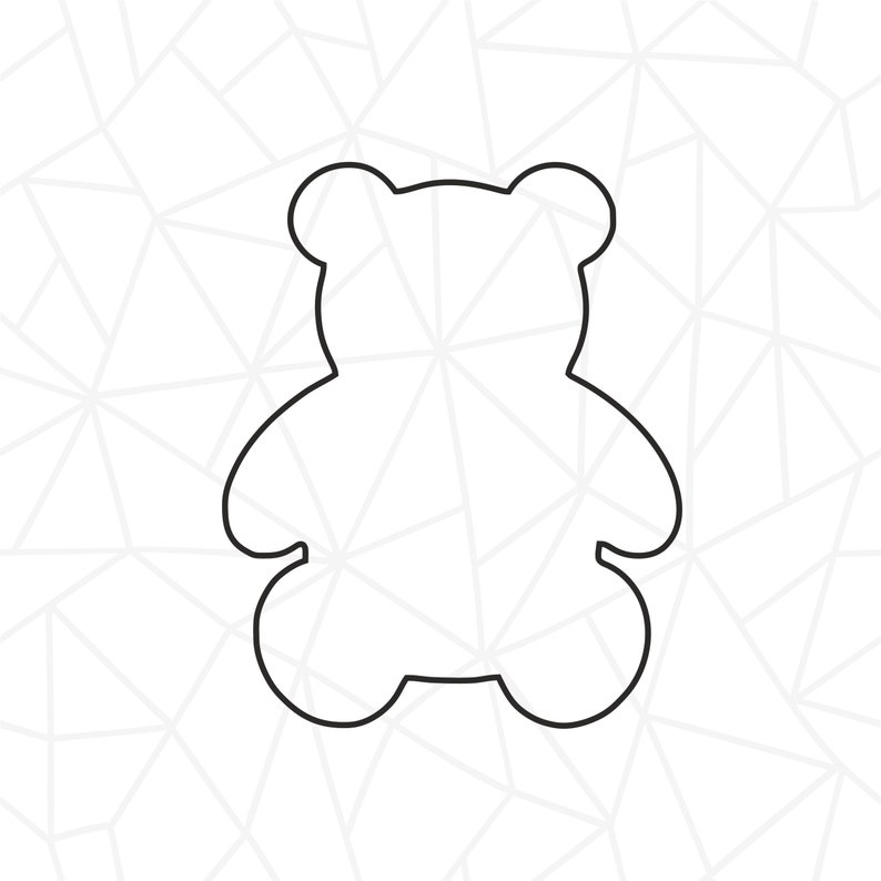 Teddy Bear Silhouette SVG Teddy Bear Silhouette Outlines Teddy Bear SVG Teddy Bear Outline SVG ...