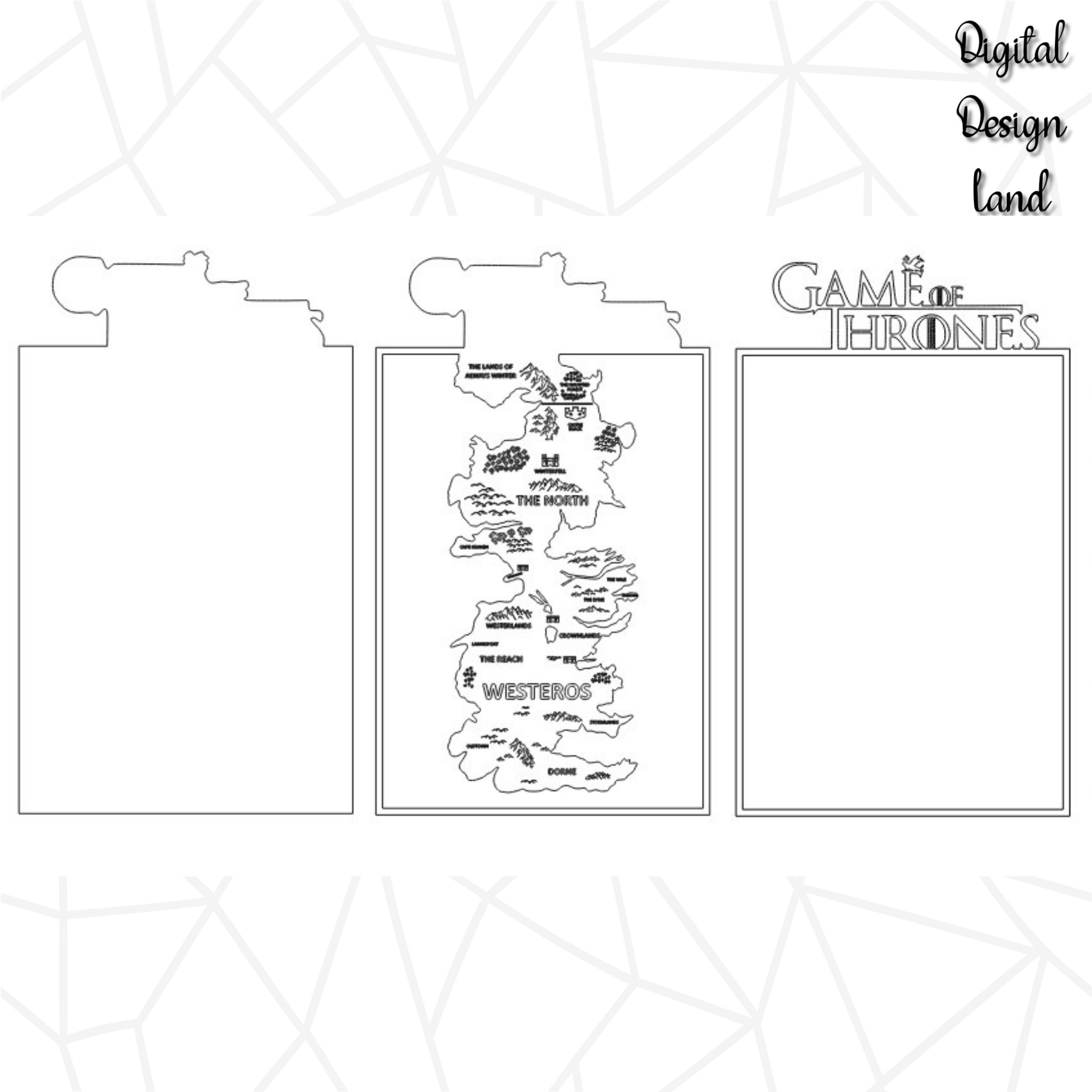 Westeros Layered Maps Game of Thrones Maps SVG Layered Maps for Laser ...