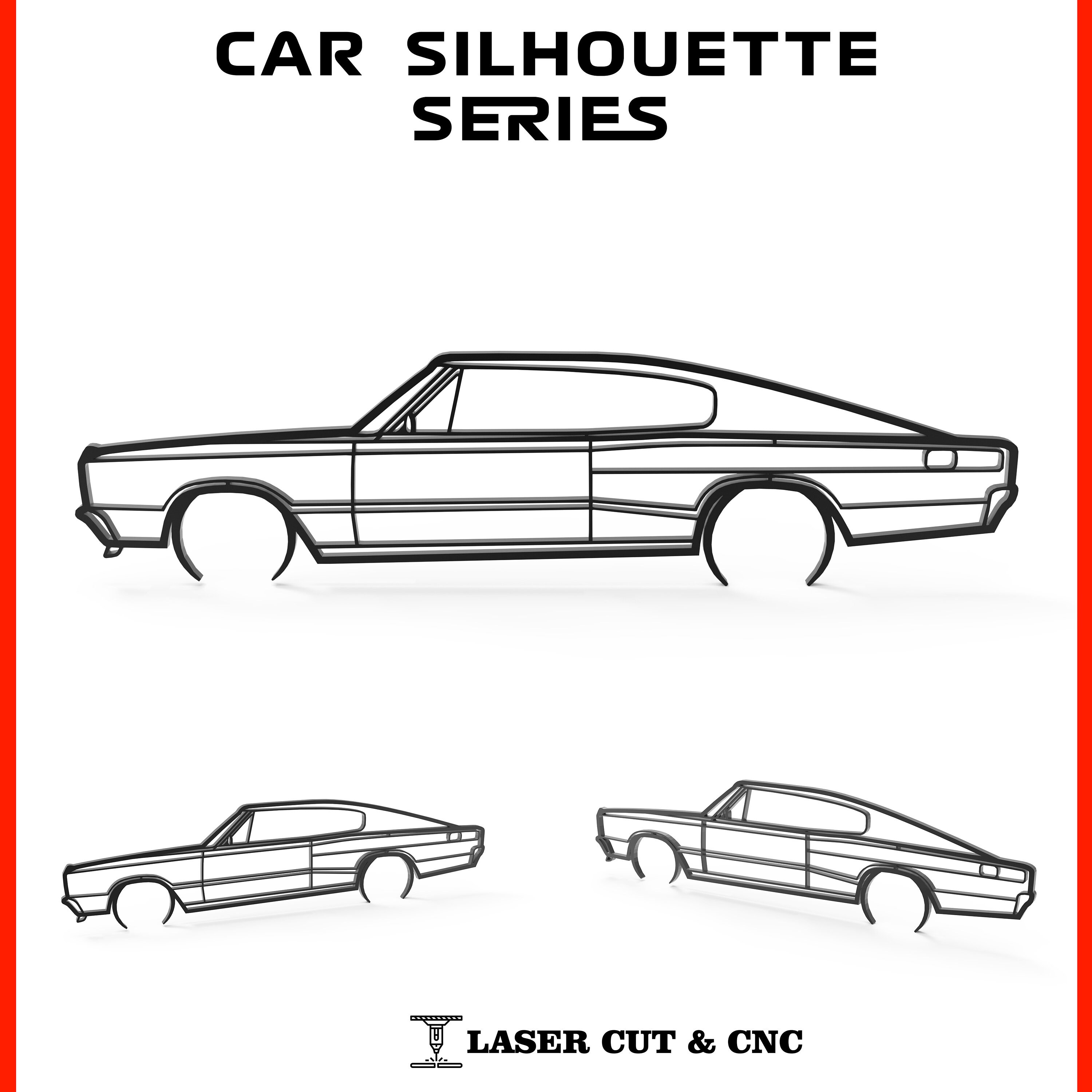 Dodge Challenger Car Silhouette for Laser Cut & CNC challenger Laser ...