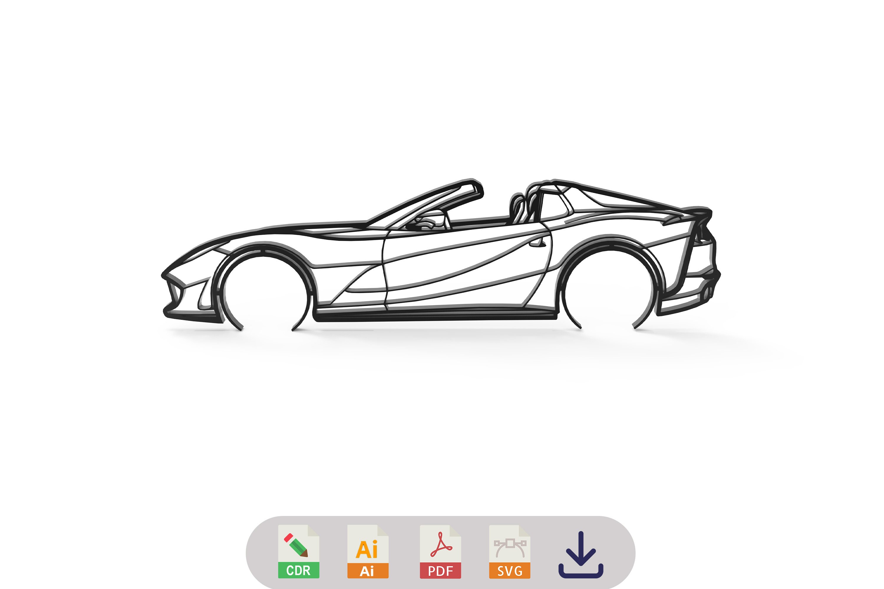 Ferrari Drawing Outline Easy