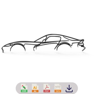 Dodge Viper Car Silhouette for Laser Cut & CNC dodge Laser Cut Files ...