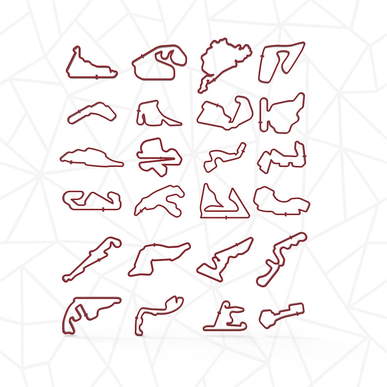 Formula 1 Race Circuit Grandprix Clipart Racetracks SVG F1 Map ...