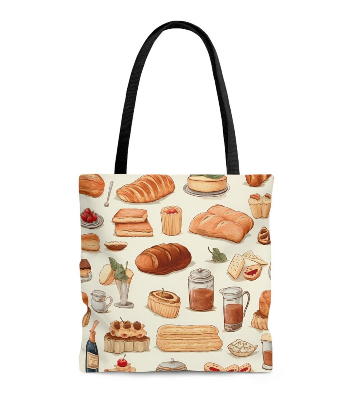 French Pastries Seamless Pattern, Instant Download, Digital Paper ...